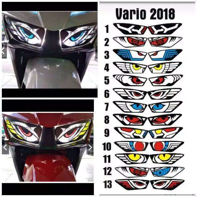 STIKER STICKER LAMPU MATA ELANG MOTOR VARIO 124/150 LED 2018,2019,2020 ...
