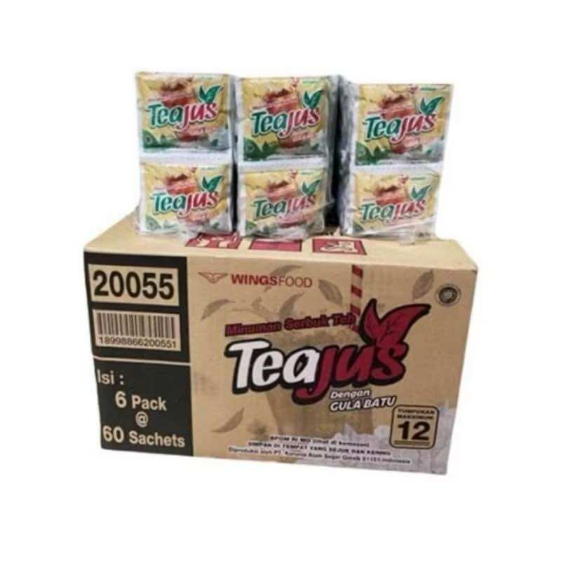 Teajus gula batu Minuman Teh Instan 1 Dus (Isi 360 Sachet) | Lazada ...