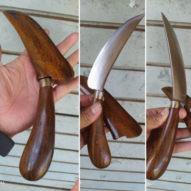 Pisau Raut Ukir Sisit Baja Per Kayu Johar Super | Lazada Indonesia