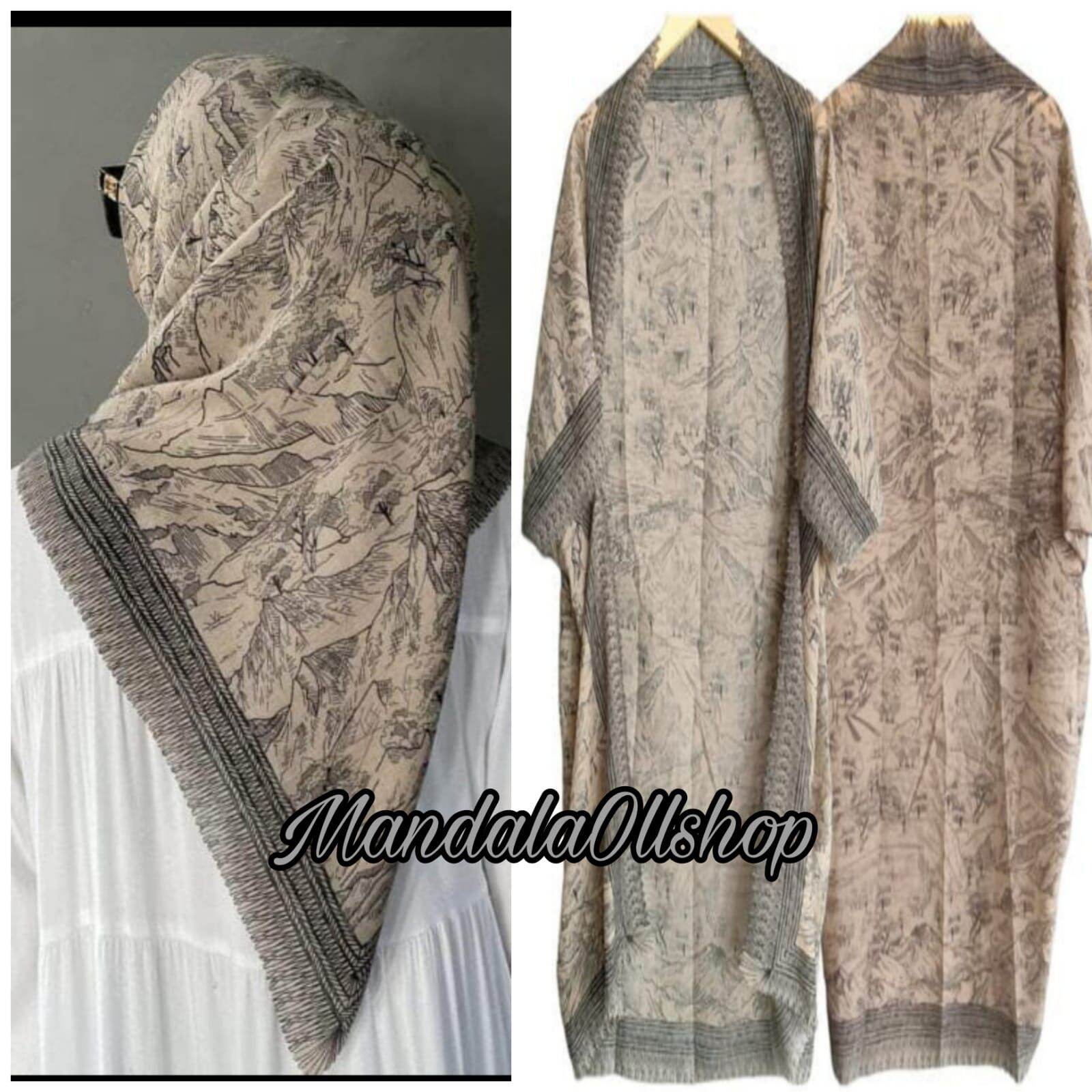 1PAKET KRUDUNG +OUTER SCARF BAHAN VOAL PREMIUM SUPER PINGGIR LASERCUT ...
