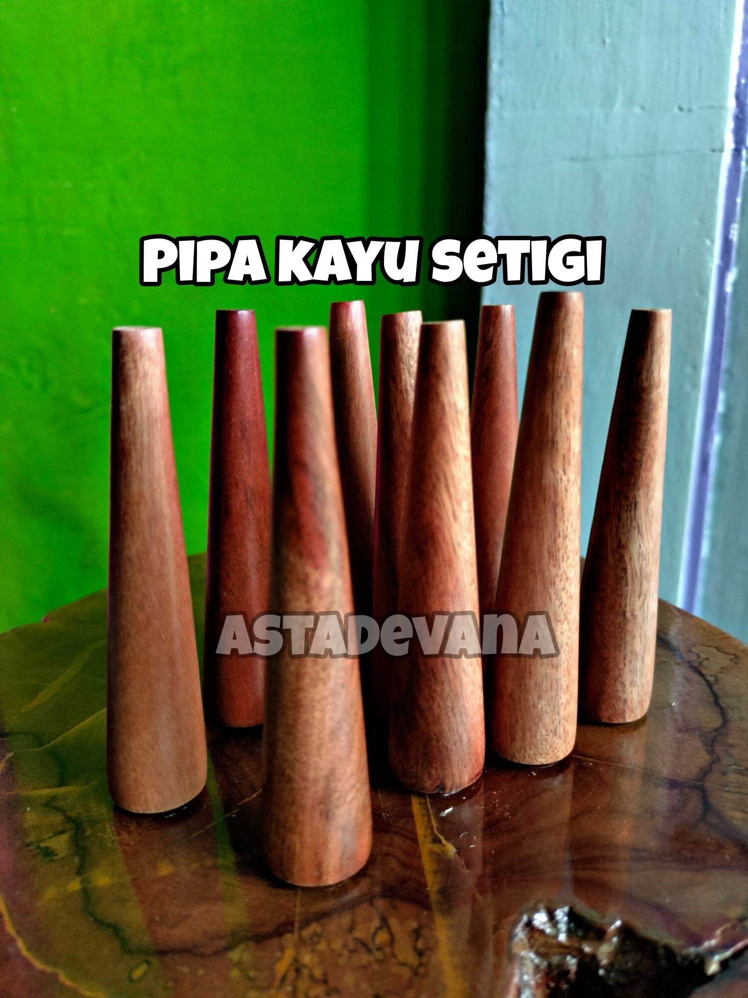 Pipa once kayu setigi original 7-8cm lobang multi minimalis elegan ...