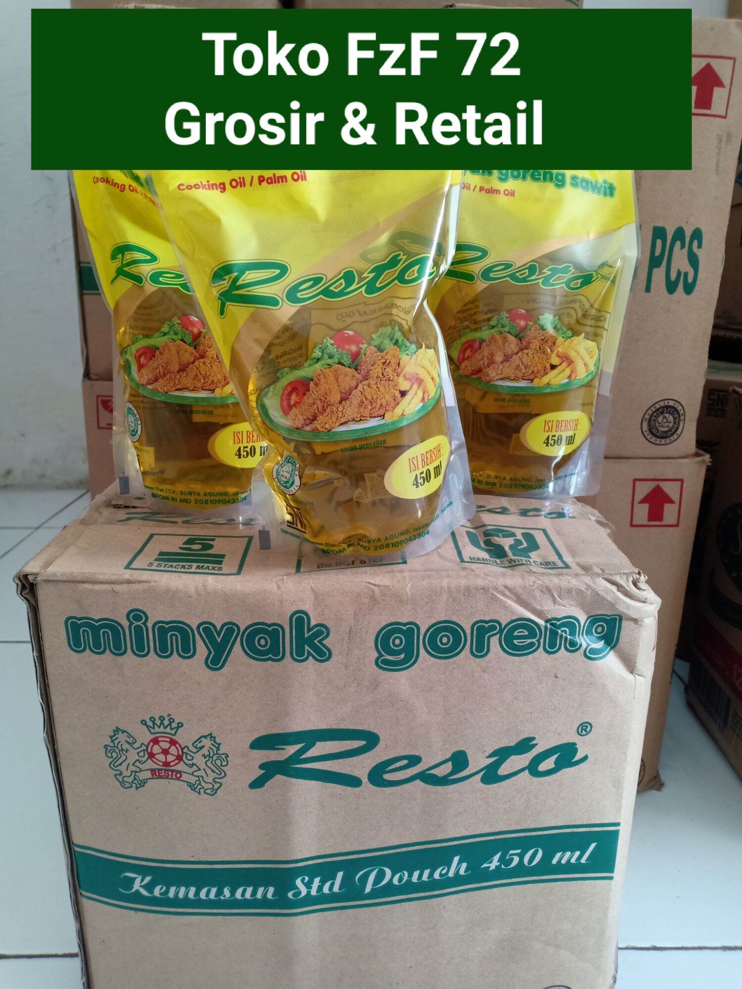 Minyak goreng Resto 450 ml isi 24pcs/dus | Lazada Indonesia