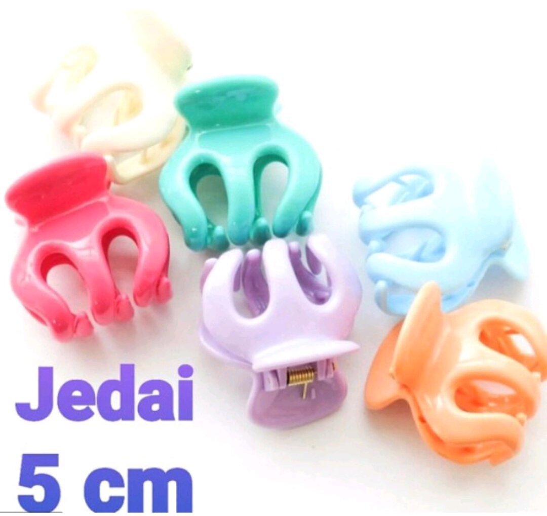 Jedai rambut Warna 3 jari Isi 12 / jepitan Rambut warna Isi 12 pcs ...