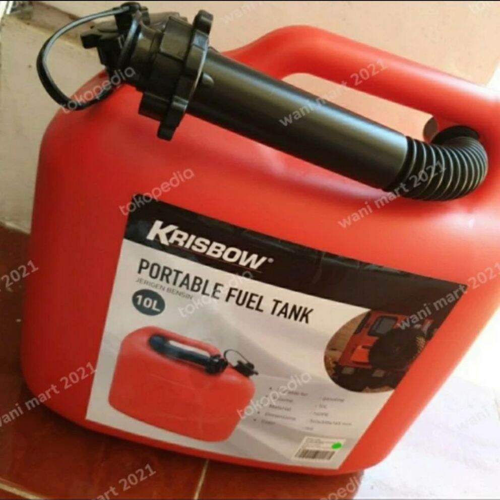 jerigen plastik 10 liter bensin dan solar krisbow | Lazada Indonesia