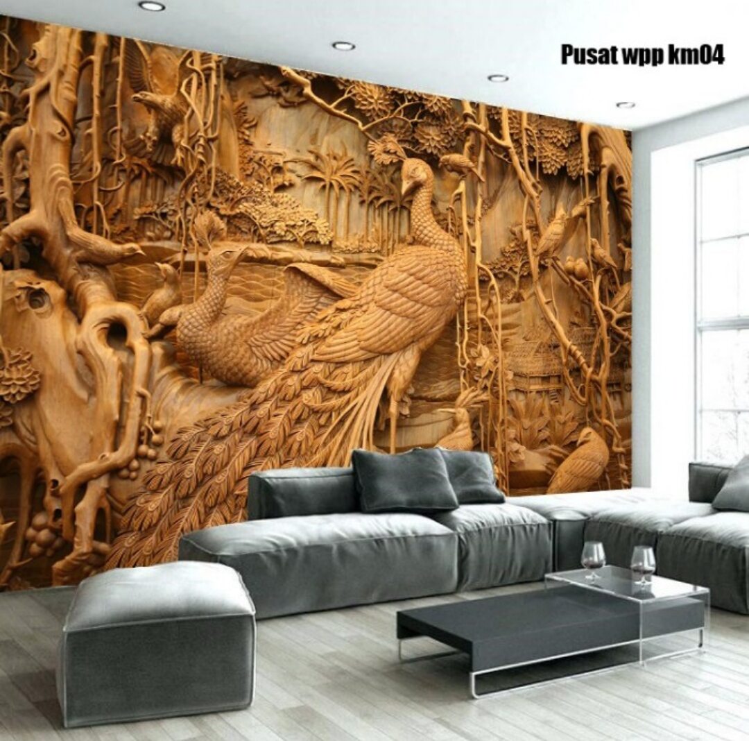 Wallpaper dinding custom Burung Merak - Wallpaper burung merak | Lazada ...