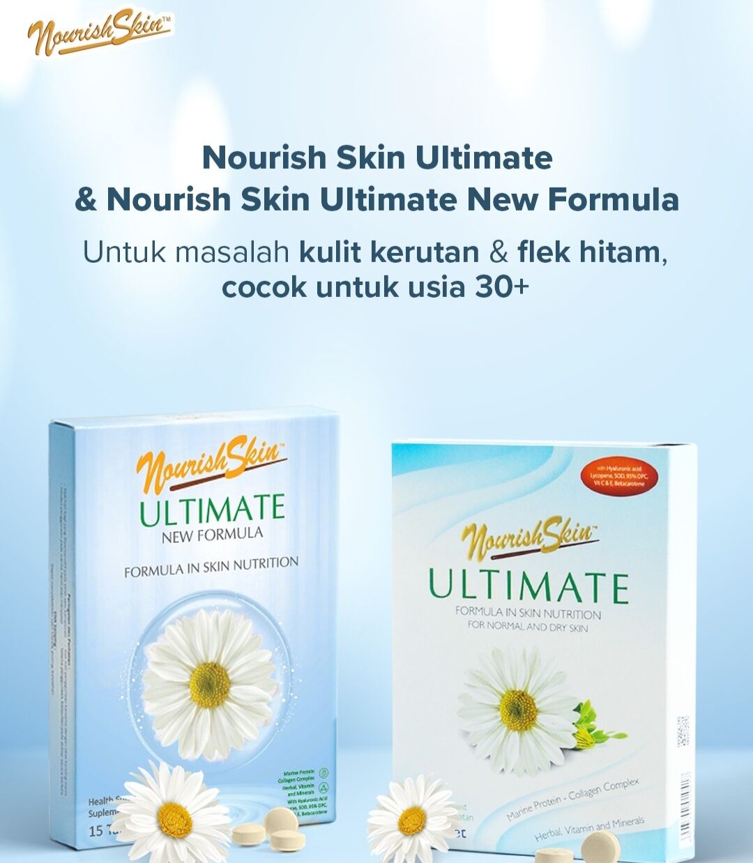 Nourish Skin Ultimate Vitamin Kulit Skin Nutrition isi 15 | 30 | 60 ...