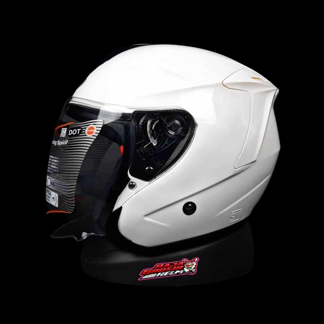 HELM INK DYNAMIC WHITE ORIGINAL ASLI HELM HALF FACE INK DYNAMIC PUTIH ...