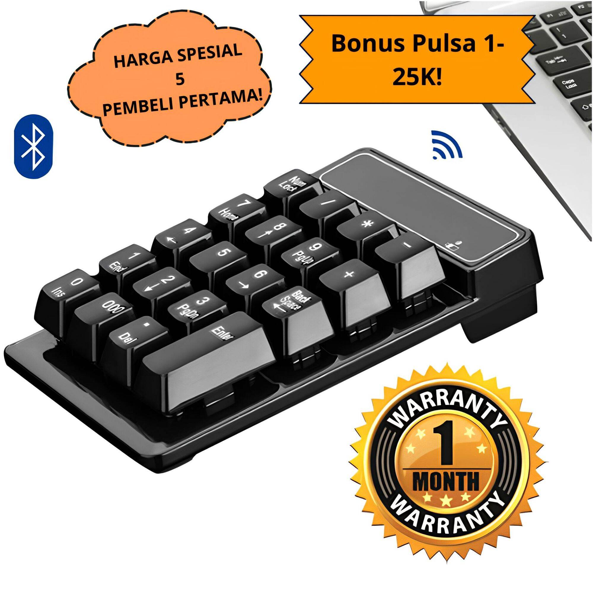 Keyboard Numeric Keypad Numpad Tombol Angka Nomor Bluetooth Wireless Portable Tanpa Kabel 2 4ghz