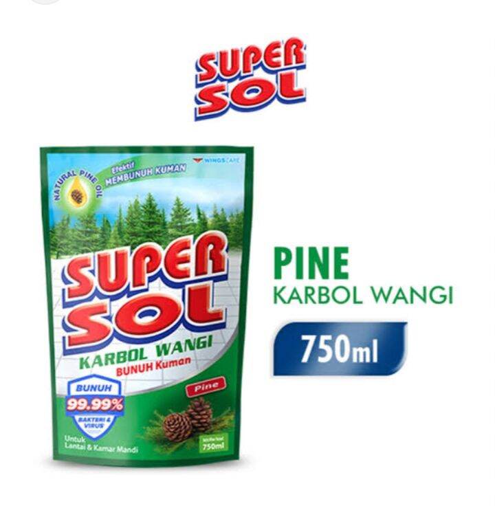 SUPERSOL KARBOL WANGI DENGAN KEMASAN 450ML---750ML & 1800ML. | Lazada ...