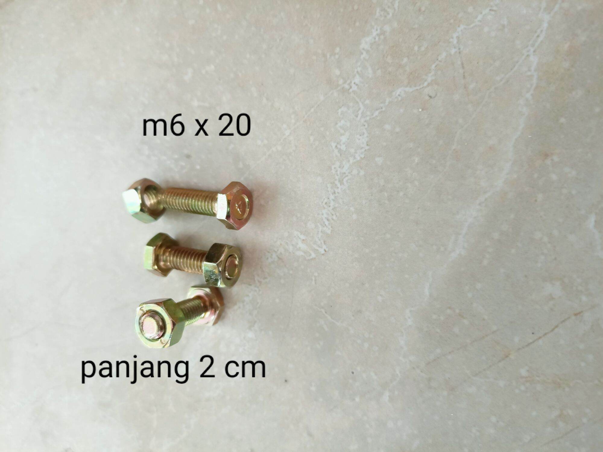 Baut mur hexagonal m6 x 20 /baut mur kuning m6 x 20 kunci 10 isi /-10 ... Baut mur hexagonal m6 x 20 /baut mur kuning m6 x 20 kunci 10 isi /-10 ...