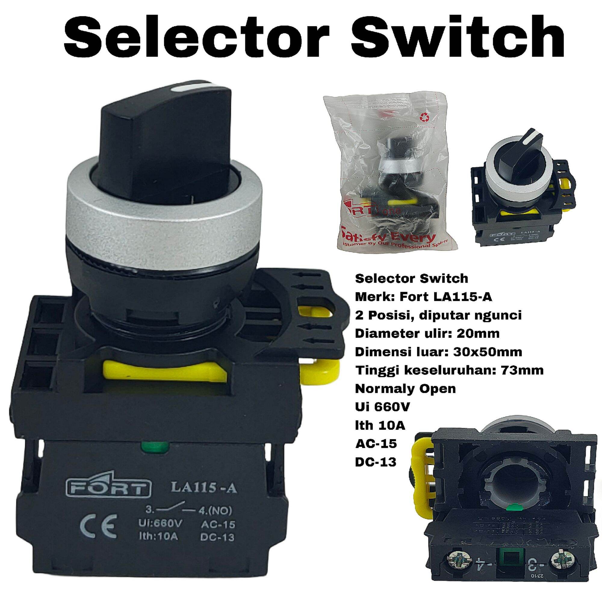Saklar Selector Switch 2 Posisi On Off 2 Step Fort LA115-A | Lazada Indonesia