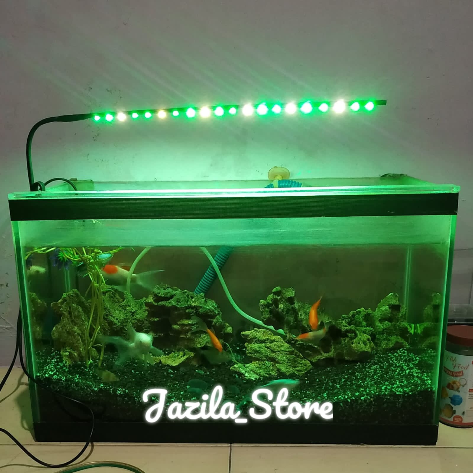 Lampu aquarium aquascape 40cm 20 mata LED smd Kombinasi Hijau Putih ...
