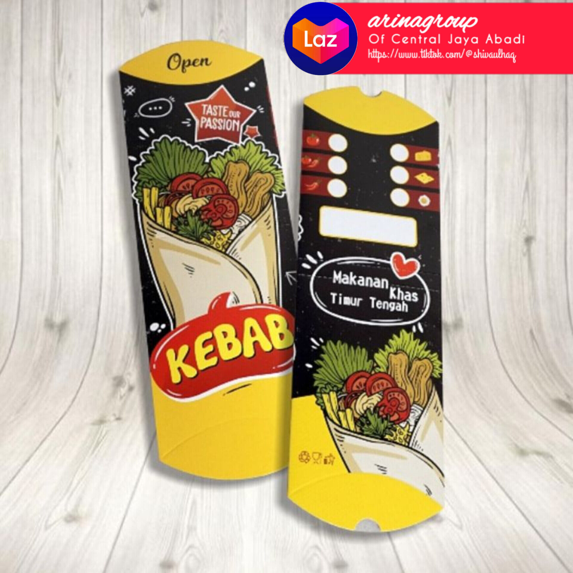 100 LEMBAR KERTAS KEBAB TARIKAN UKURAN 24 × 9,2 BAHAN CRAFT HIGH ...