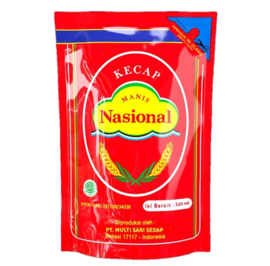 Kecap manis nasional 520ml refill kemasan pouch | Lazada Indonesia