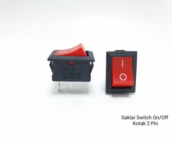 SAKLAR SWITCH KECIL 2 PIN ON OFF MERAH 2 x 1.5 x 1.5 cm | Lazada Indonesia