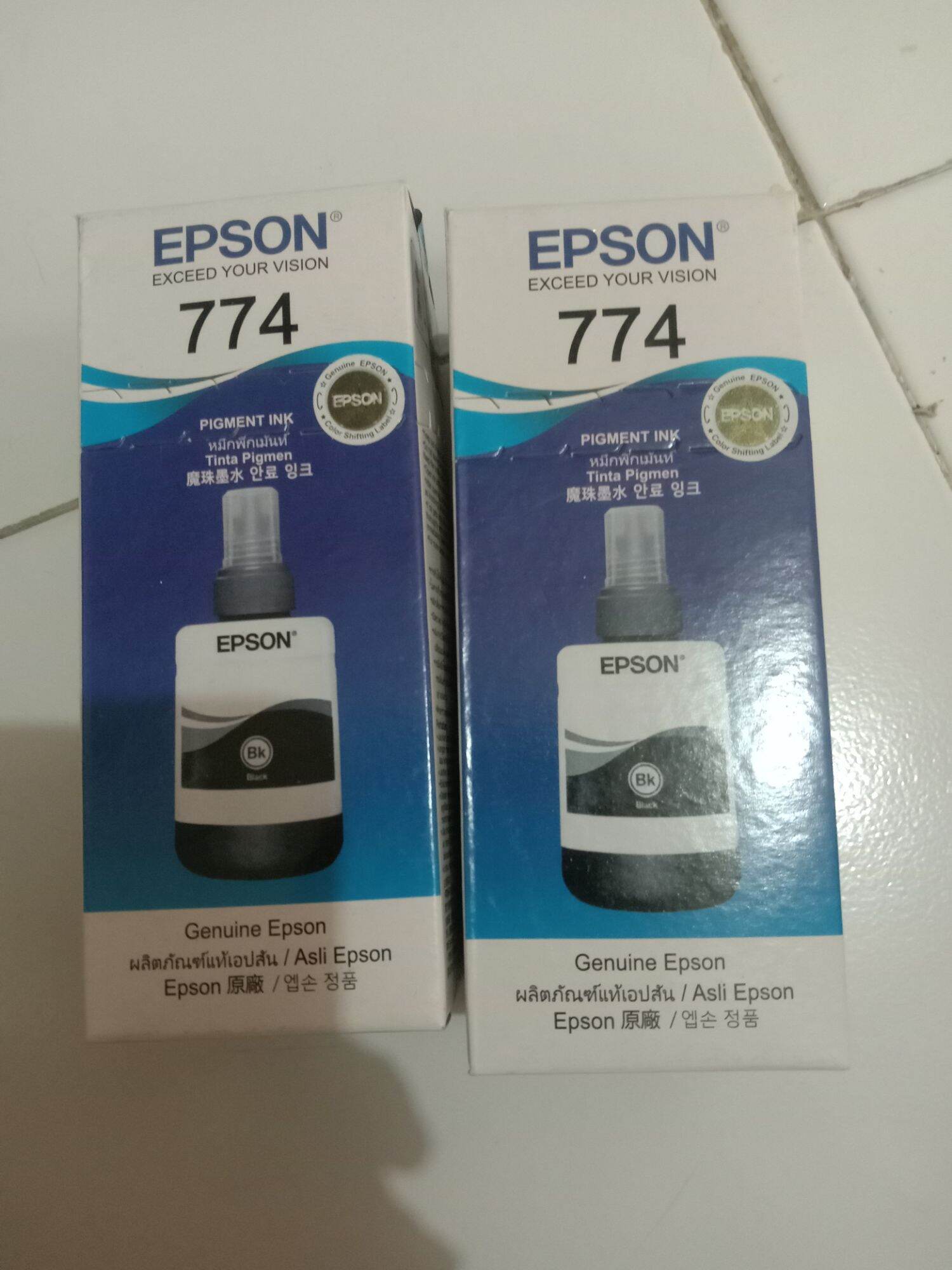 Tinta Epson 774 Black / Tinta Pigmen T774 T7741 Pigment Ink Hitam M100 ...