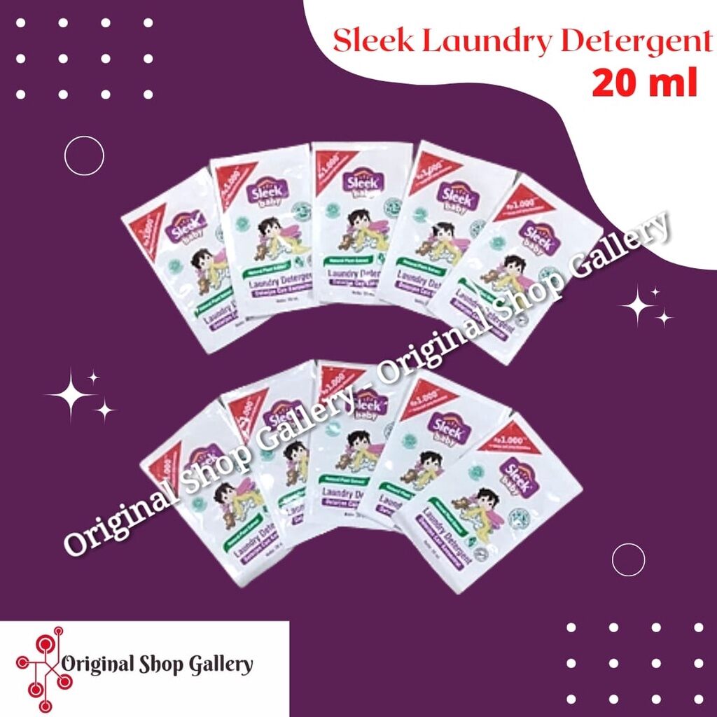 Dapat 10 sachet Sleek Laundry Detergent Sabun Cuci Baju Bayi Kemasan ...