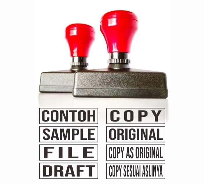 Stempel Original / Stempel Sampel / Stempel Copy / Stempel Urgent ...