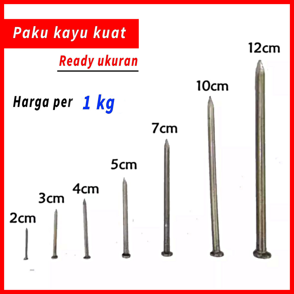 Paku Seri Paku Kayu Semua Ukuran 1 Kg Paku Seri Kuat Tahan Lama Lazada Indonesia