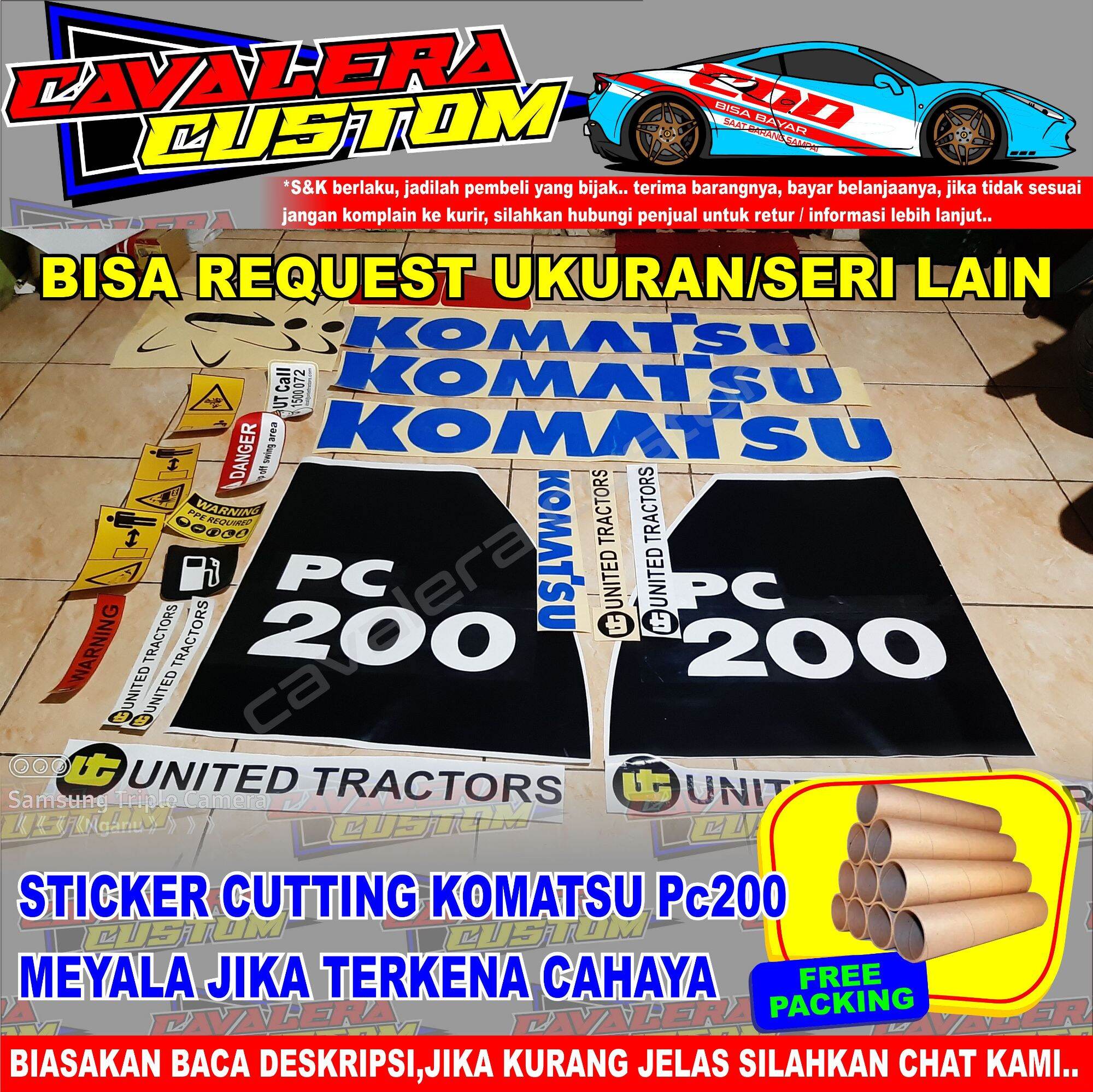 stiker komatsu pc200 decal kit komatsu pc 200 | Lazada Indonesia