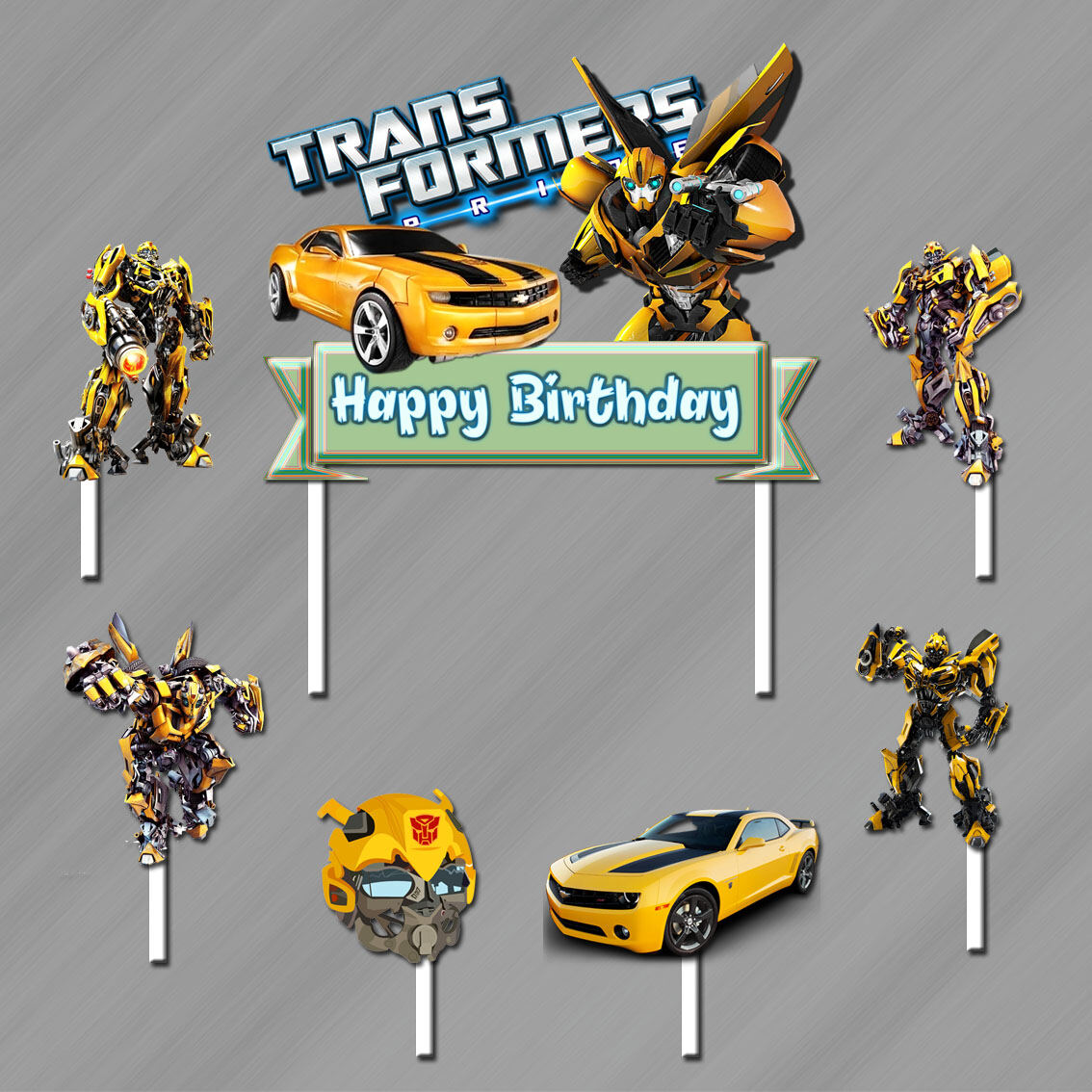 Cake Topper bumblebee transformer happy birthday | Lazada Indonesia