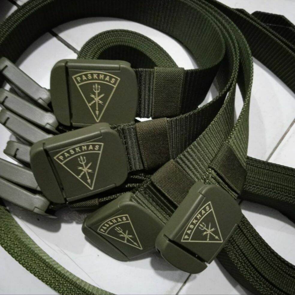 Gesper Hijau Logo Paskhas | Lazada Indonesia