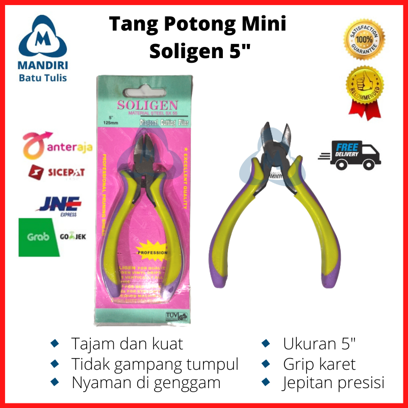 Tang Potong Mini Soligen 5" / Tang Potong Kabel / Cable Cutter Kecil ...