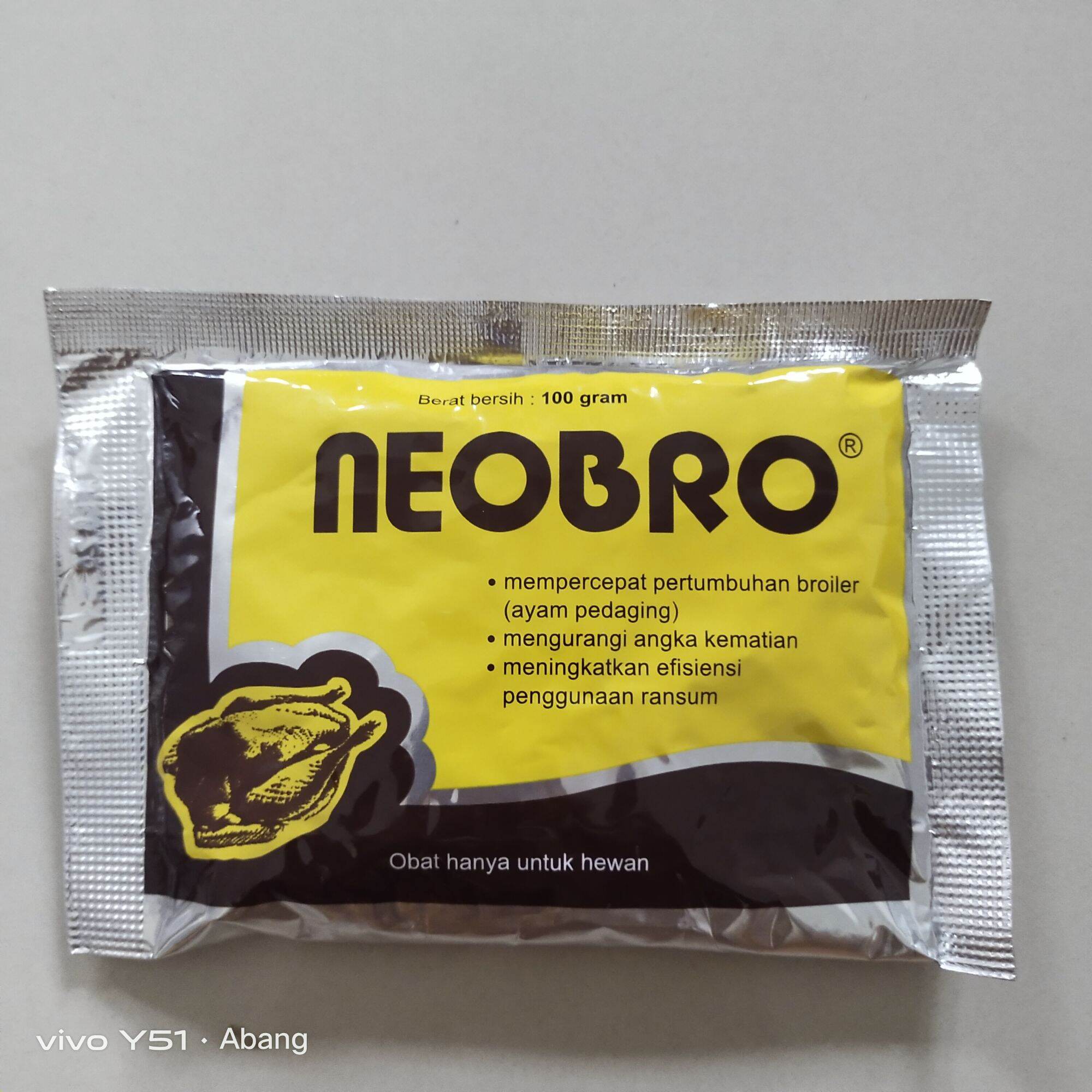 Neobro 100 gram ,MEBDORONG PERTUMBUHAN AYAM BROILER. MENINGKATKAN ...