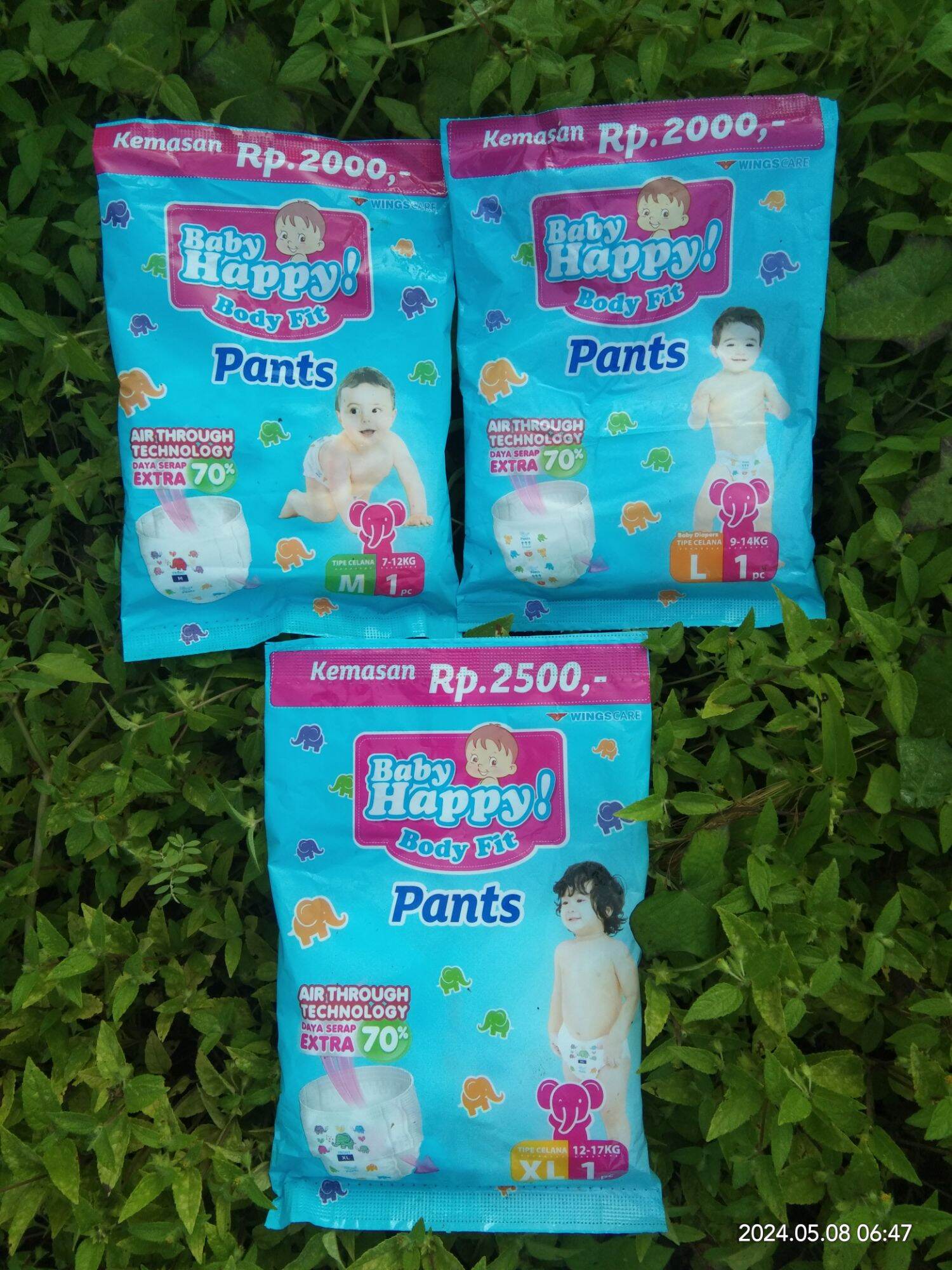 Baby Happy Pants 1 renceng isi 7 pcs / Pampers Baby Happy Pants isi 7 ...