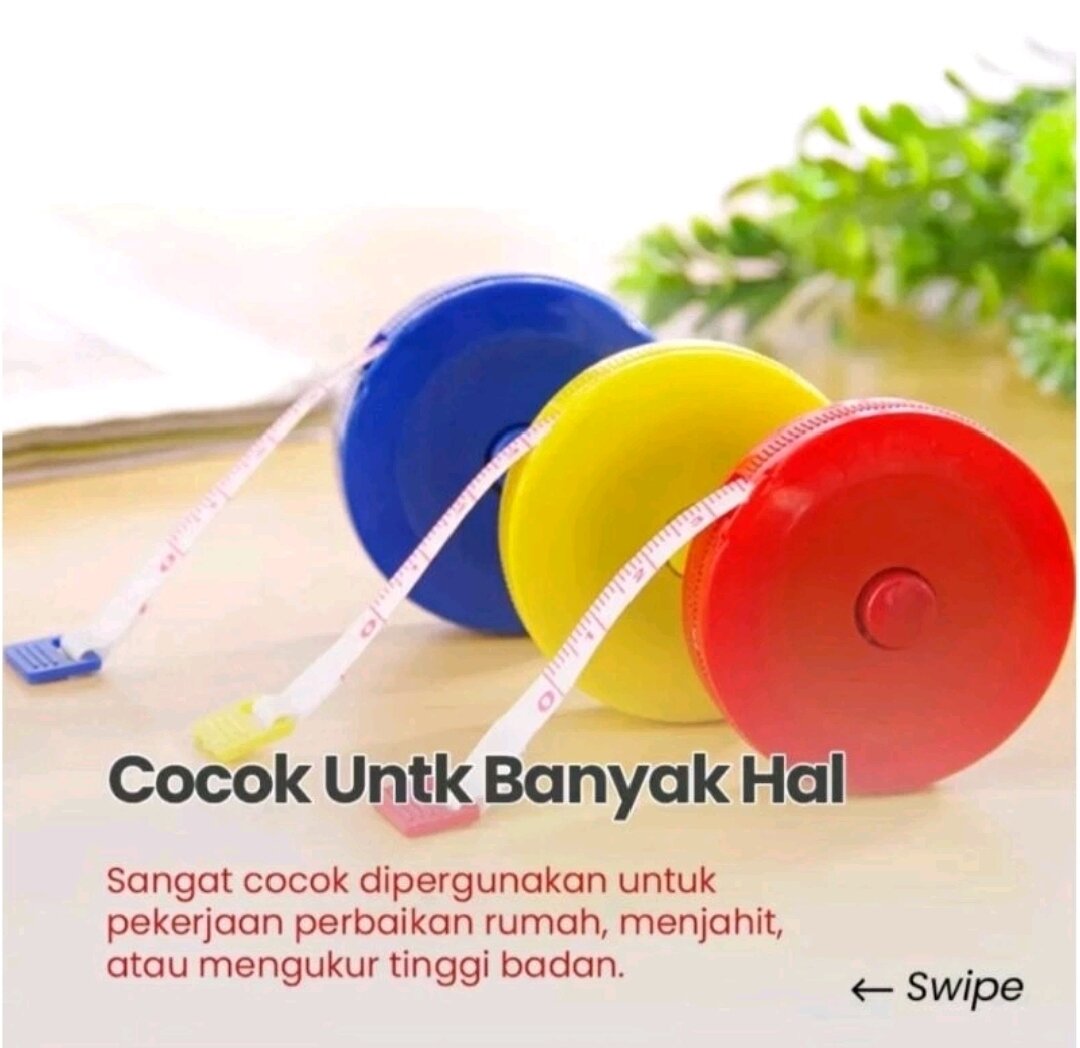 Meteran mini gulung/ meteran otomatis | Lazada Indonesia