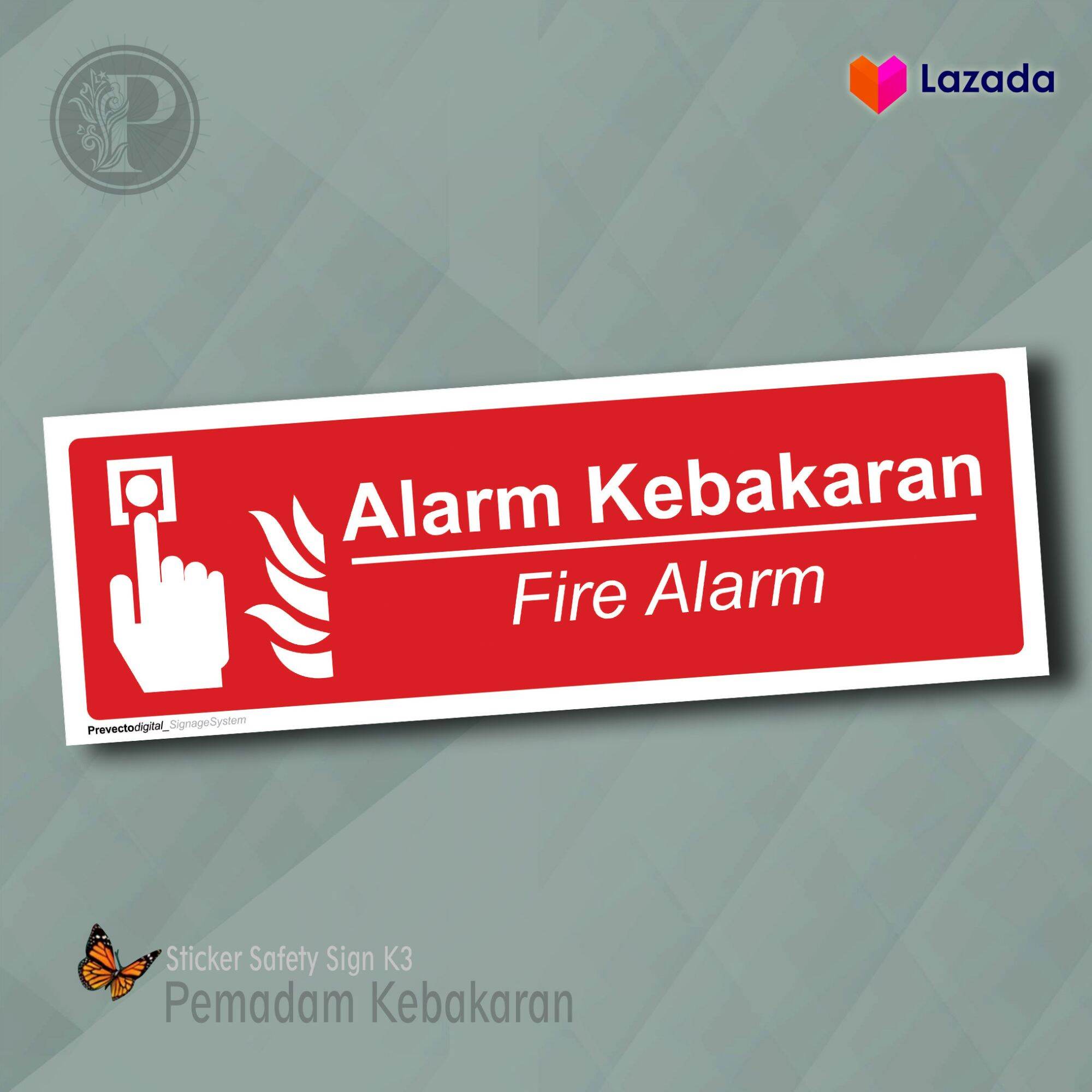 Sticker Safety Sign K3 Rambu Alarm Kebakaran/Fire Alarm | Lazada Indonesia