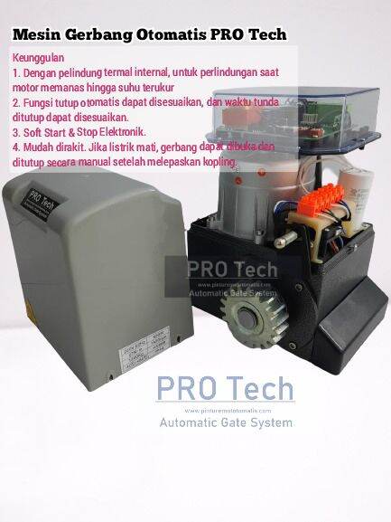 Automatic Sliding Gate PRO Tech 1200kg Mesin Pintu Pagar Gerbang ...