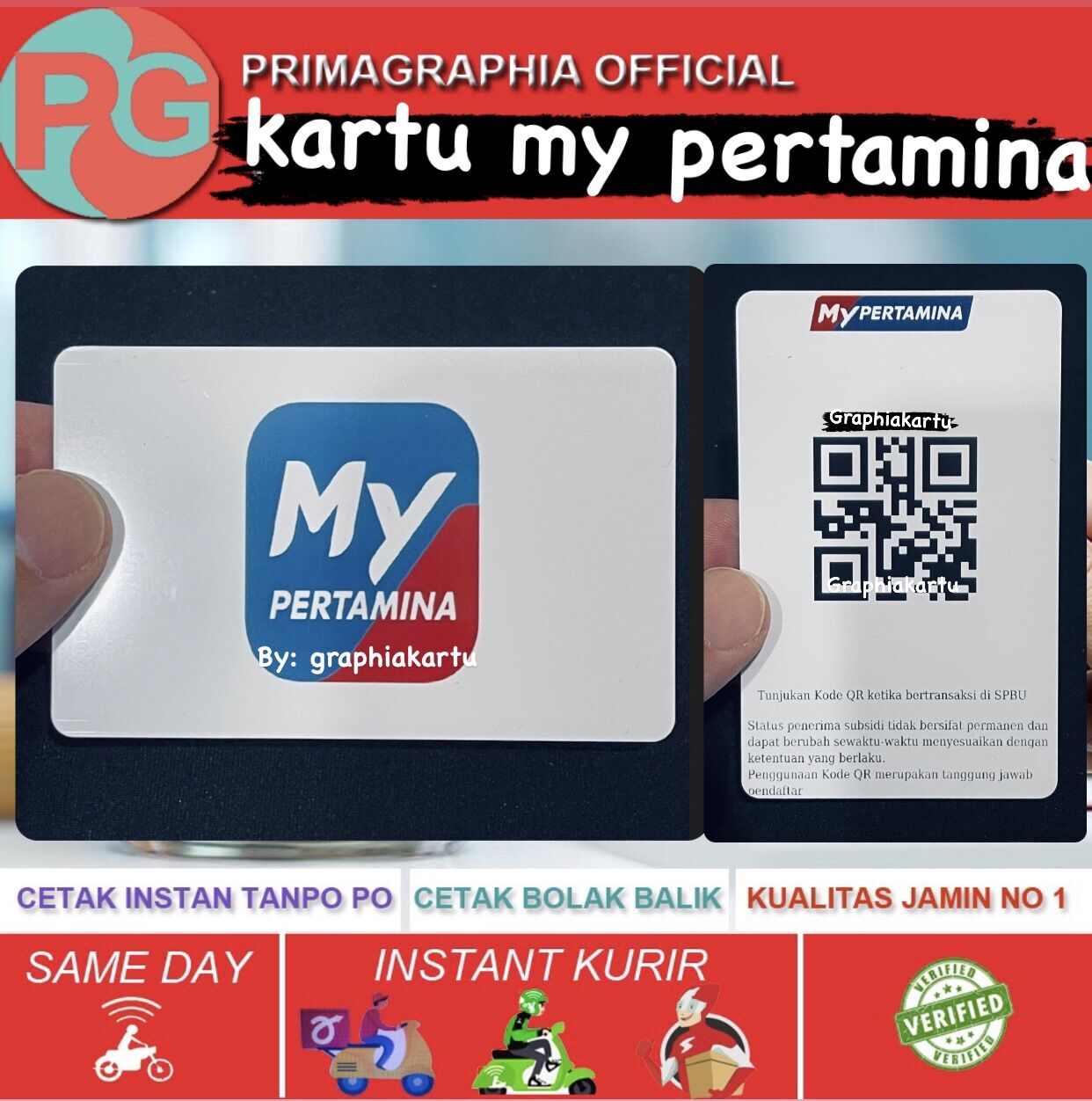 Cetak kartu pertamina/cetak kartu bahan PVC / chat admin sebelum pesan ...