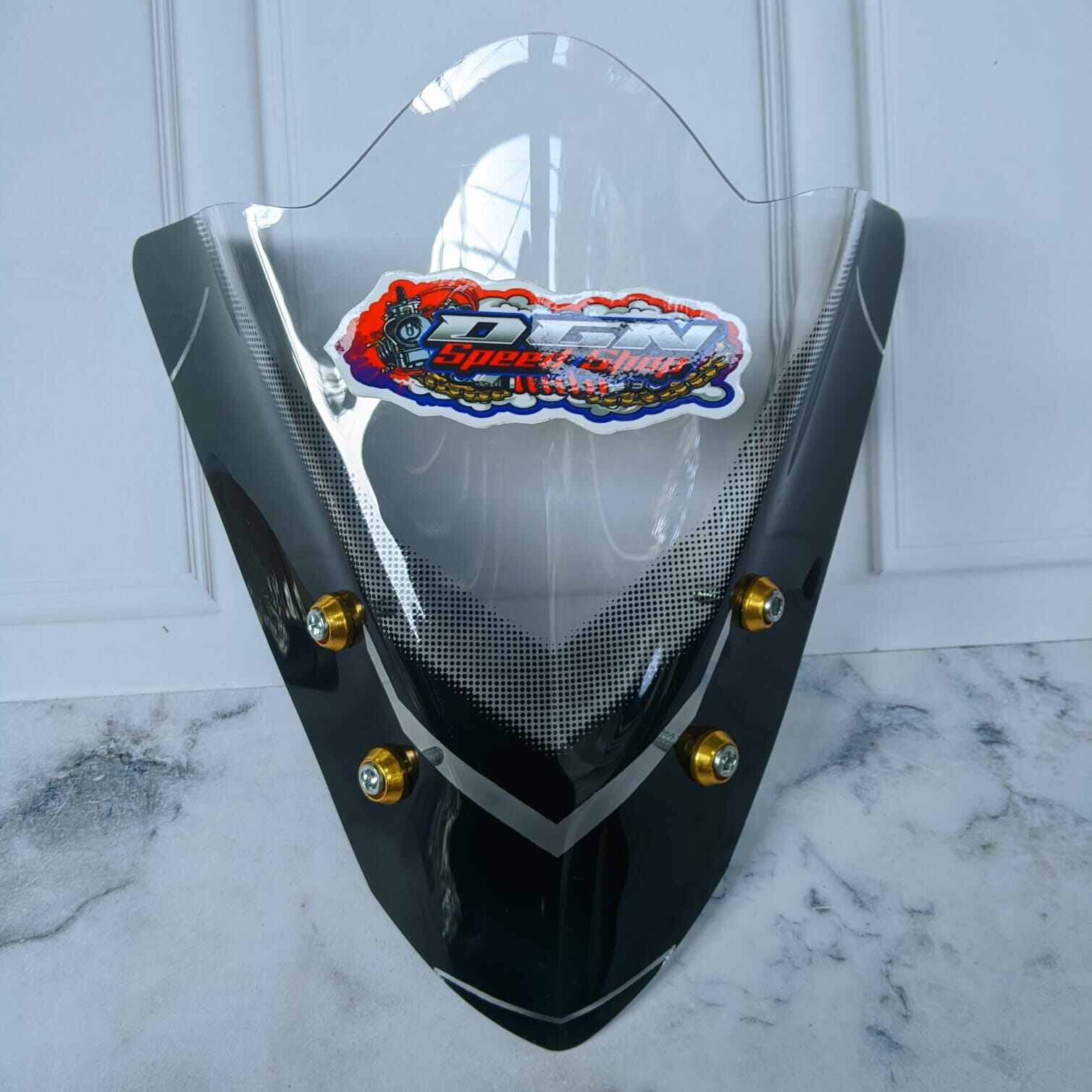 VISOR/WINDSHIELD YAMAHA VIXION R 155 VVA MODEL BLACK SERIES PLUS BAUT ...