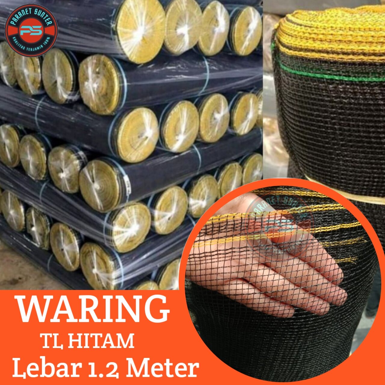 Jaring waring Hitam lebar 1.2 meter panjang 10 meter | Jangkar | Lazada ...