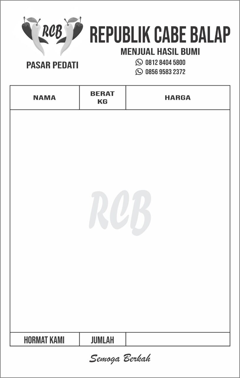 cetak nota pasar (1 rim) | Lazada Indonesia