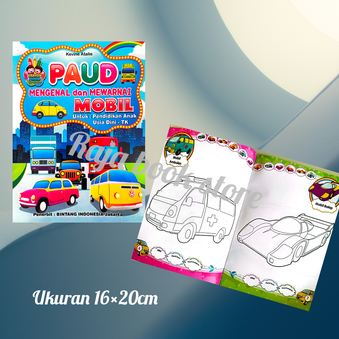 Buku PAUD Mengenal Dan Mewarnai MOBIL (16×20cm) | Lazada Indonesia