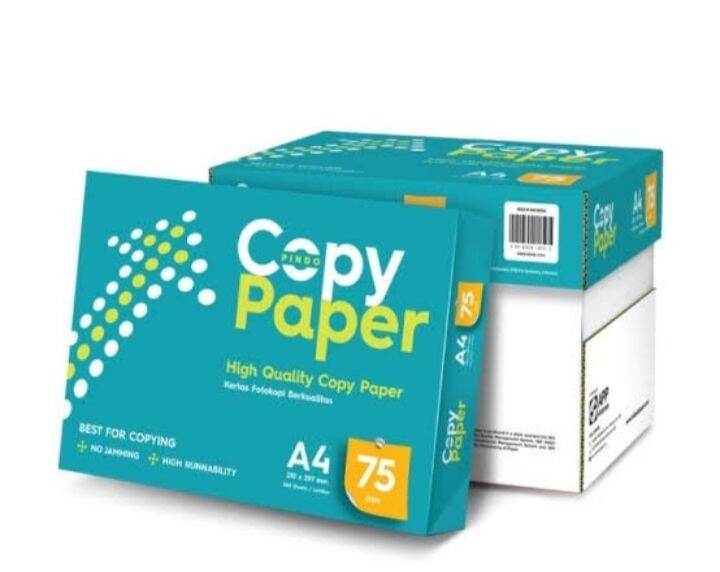 KERTAS HVS A4 75 GSM COPY PAPER 1 RIM ISI 500L | Lazada Indonesia