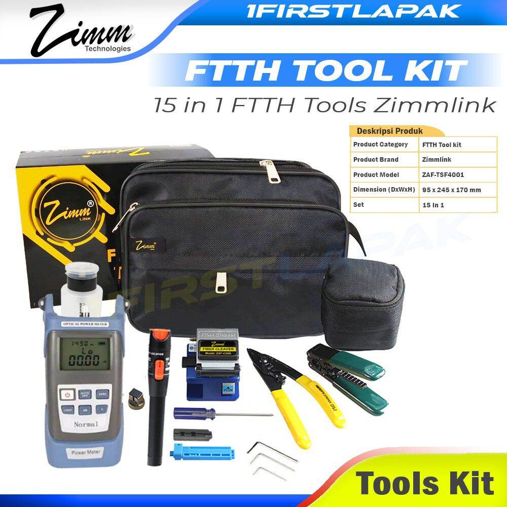 FTTH Tool Fiber Optik Tool Kit FO OPm 2 in 1 Toolset Zimmlink OPM Lan ...