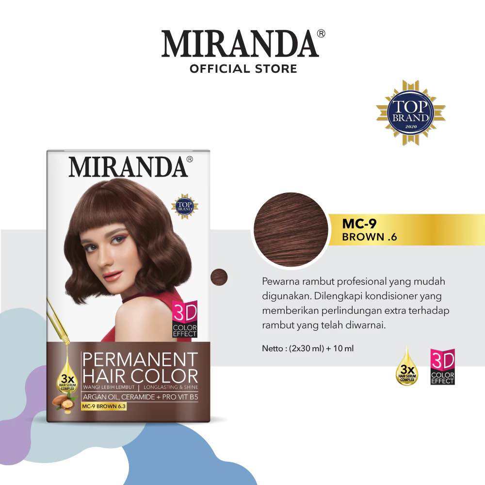 Miranda Permanent Hair Color 30 ml New Packaging | Lazada Indonesia