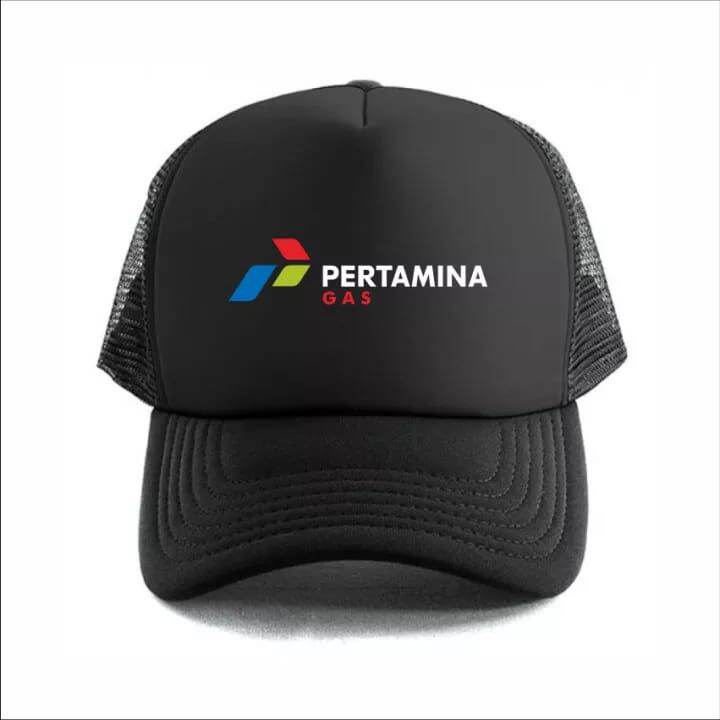 topi trucker jaring logo Pertamina | Lazada Indonesia