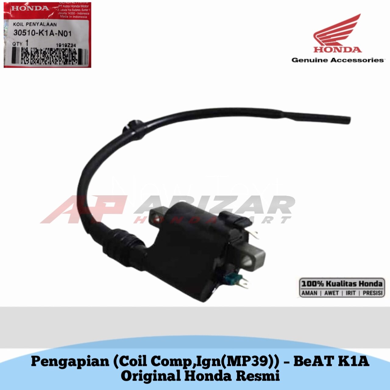 30510-K1A-N01 Coil Pengapian (Coil Comp,Ign(MP39)) – BeAT K1A Original ...