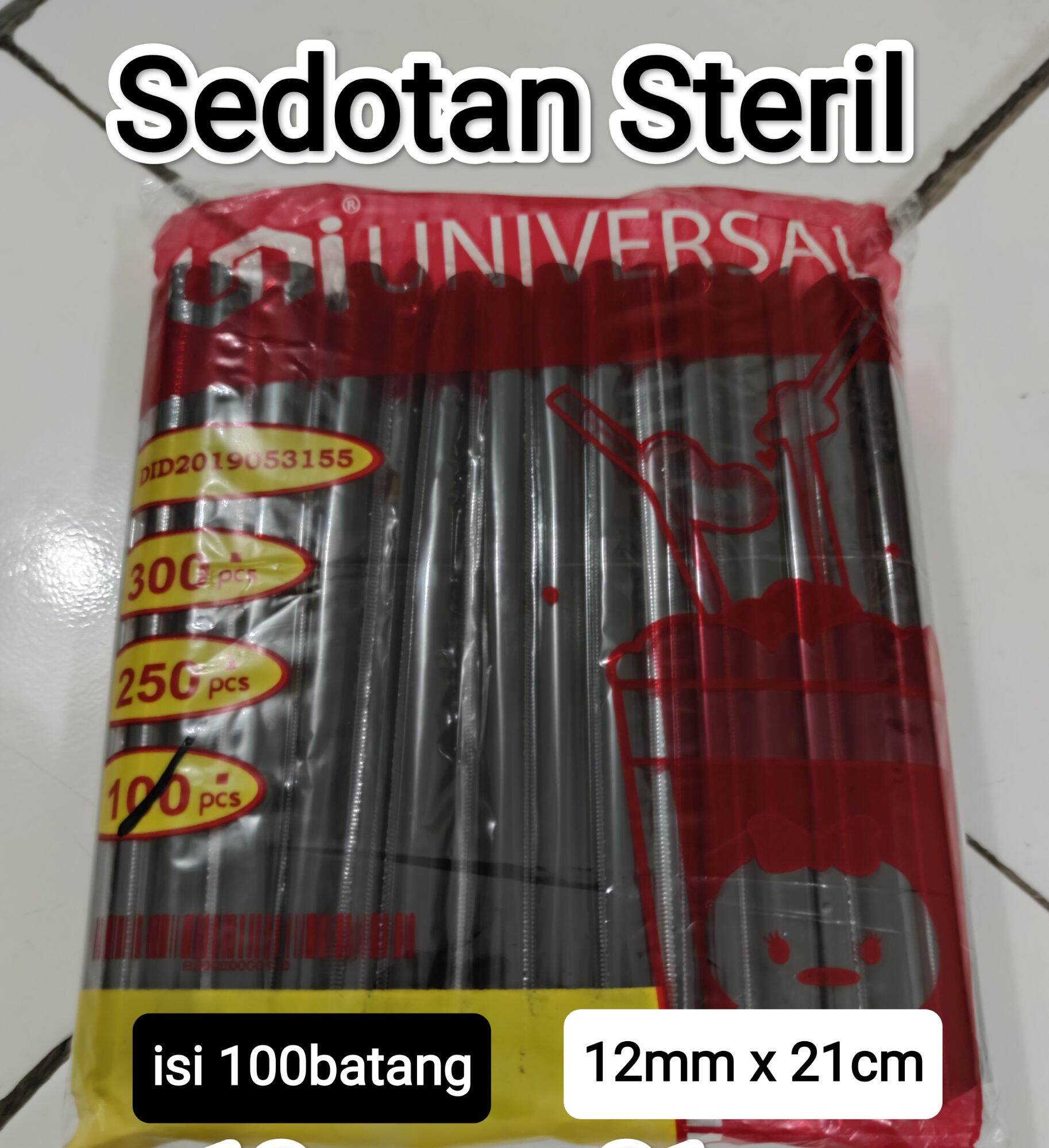 Sedotan Bubble Boba Steril 12mm x 21cm Isi 100 Batang | Lazada Indonesia