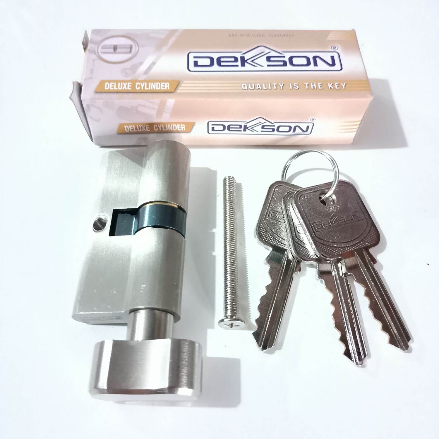 Silinder knop Dekson TC DL 60mm SN / Cylinder key dekson / Anak kunci cilinder Knop Kuningan ...