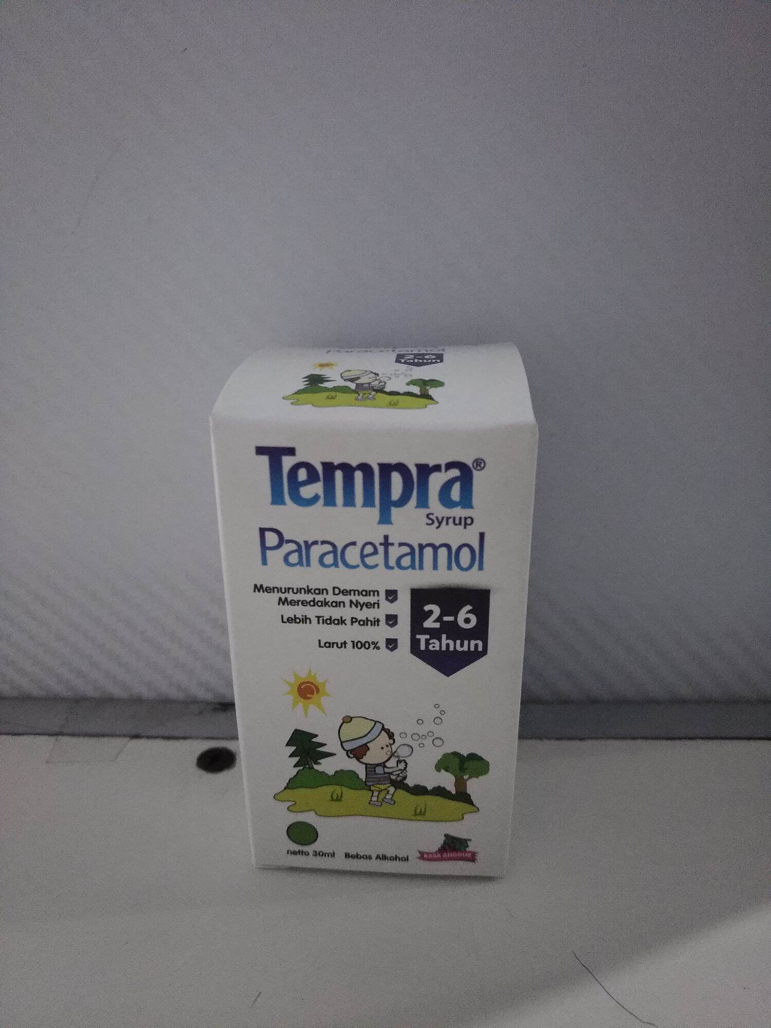 tempra sirup syrup 30 ml rasa anggur paracetamol obat demam turun panas ...
