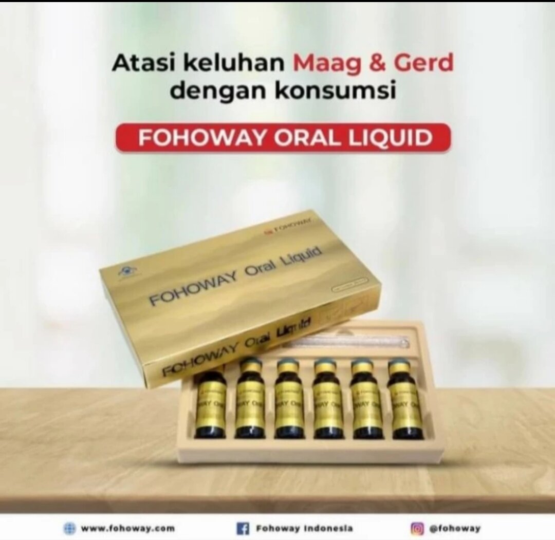 FOHOWAY ORAL LIQUID isi 6 btl atasi magh dan metabolisme tubuh | Lazada ...