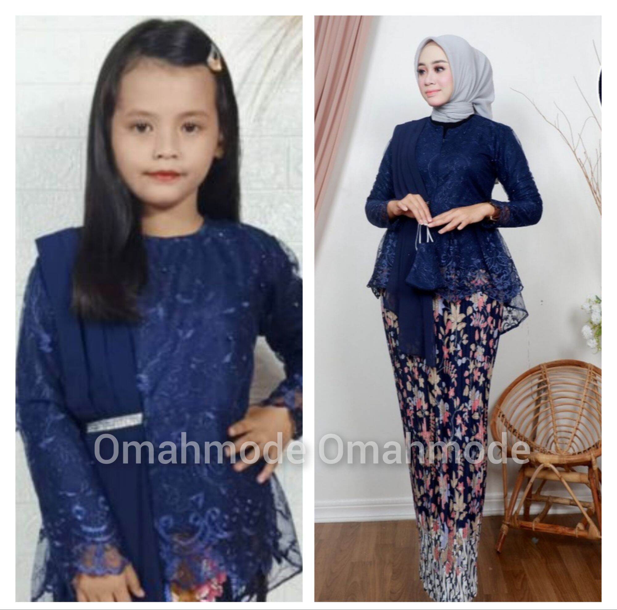 GA-Couple Kebaya Ibu Dan Anak Perempuan/ Kebaya Selendang Modern /Set ...