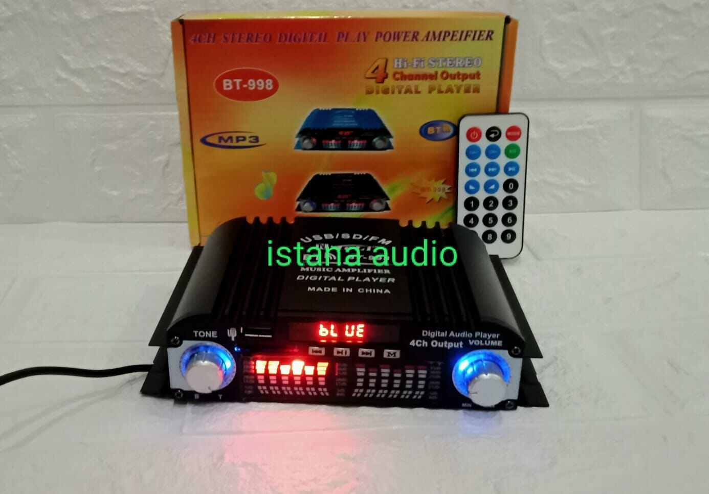 Power 4 Chanel Teli BT-998 Bluetooth USB MMC AC/DC Power amplifier BT-998 | Lazada Indonesia