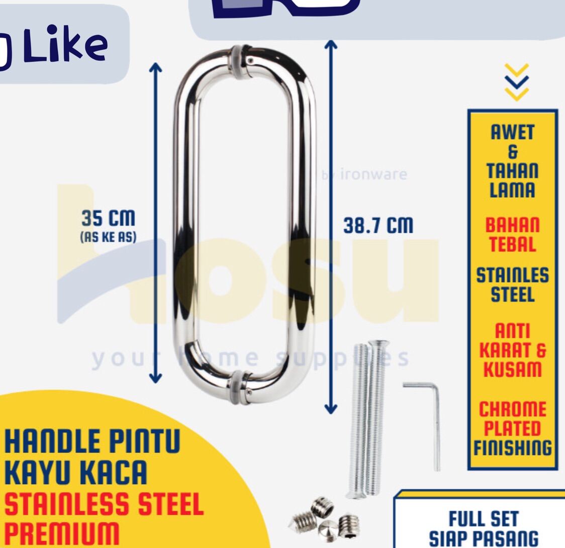 pull handle 35 cm stainless handle c as 35 cm handle pintu kaca pull ...