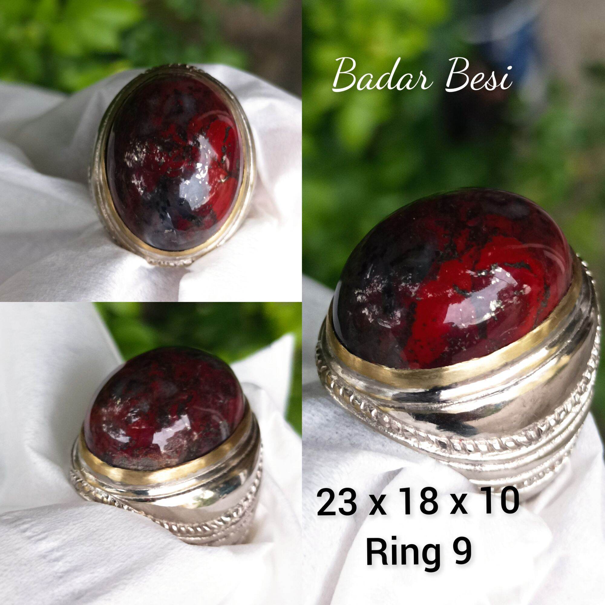 Natural badar besi merah urat perak | Lazada Indonesia